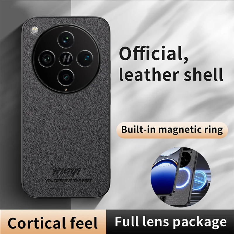 Luxury Business Leather Soft Frame Magnetic Cover For OPPO Find X8 ...