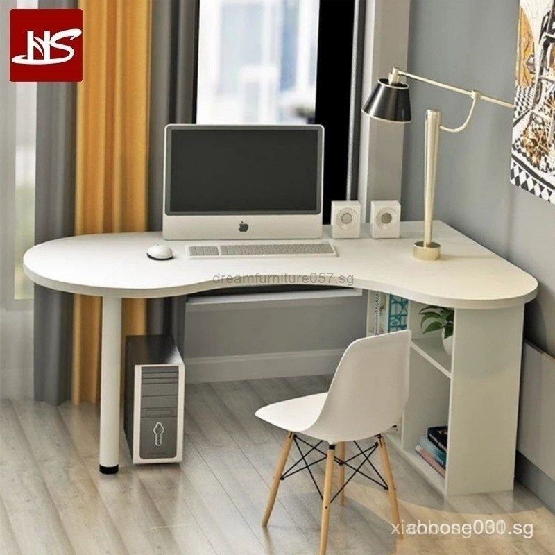 JINQUANJIA Computer Table Study Table Combined Office Desk Bookcase ...