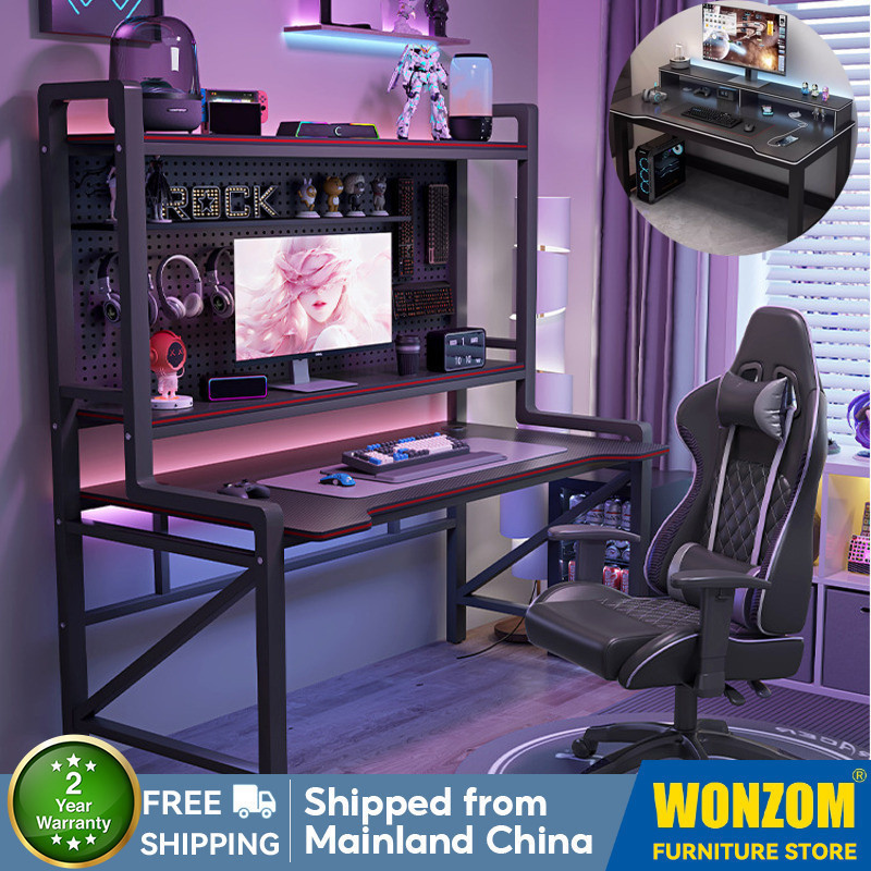 WONZOM New upgrade Carbon Fibre Computer Table Gaming Table Office ...