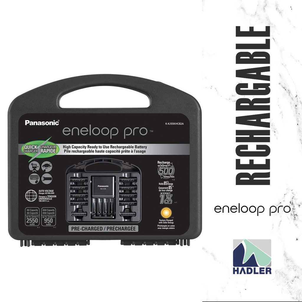 Panasonic High Capacity Rechargeable Batteries Power Pack Eneloop Pro ...