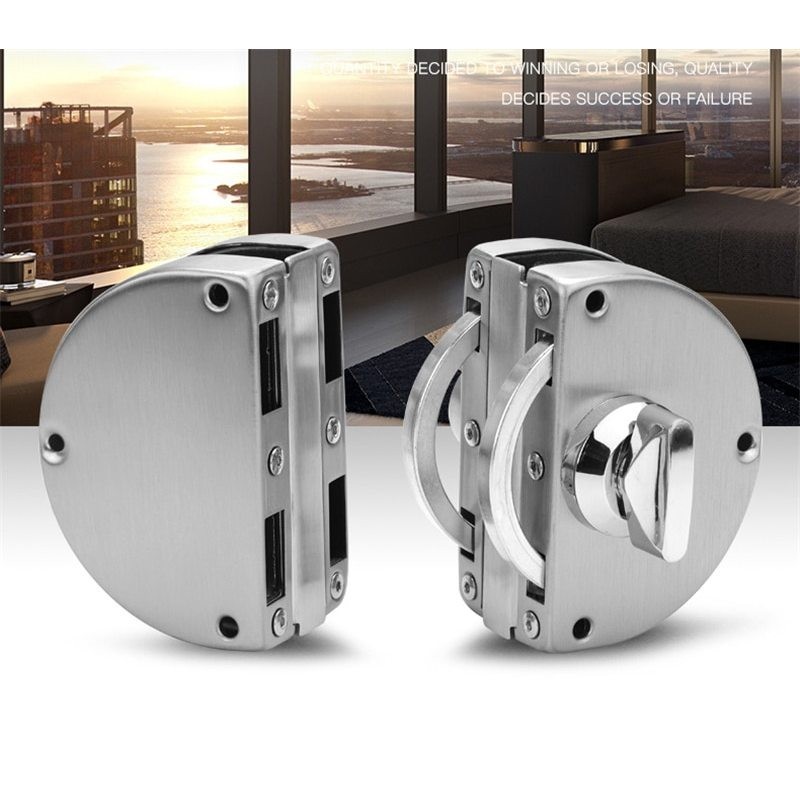 10-12mm Toughened Glass Door Sliding Door Lock With 3 Keys Double Door ...