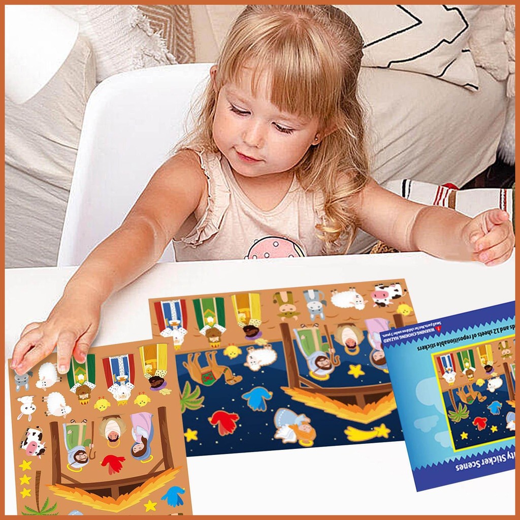 Nativity Stickers for Kids Christmas Christian Nativity Scene Stickers ...