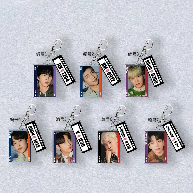Bts Keychain BTS V Min Yoongi JIMIN Park JIMIN Kim Taehyung Keychain ...