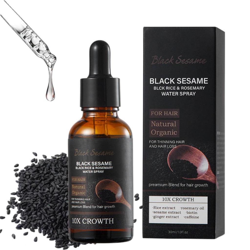 Black Sesame - Black Rice & Rosemary Water Spray Black Sesame Hair ...