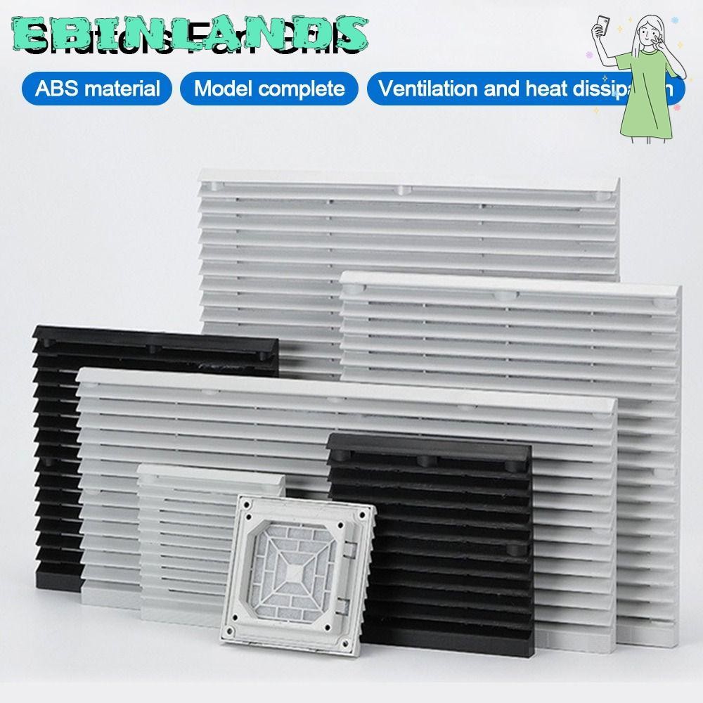 EBINLANDS Cabinet Ventilation Filter, White ABS Shutters Fan Grille ...