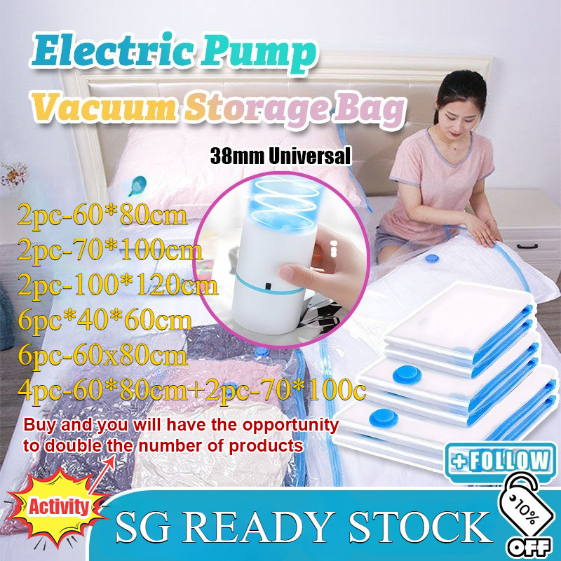 【Local Ready Stock】Portable Electric Vacuum Air Pump Storage Bag Vacuum ...