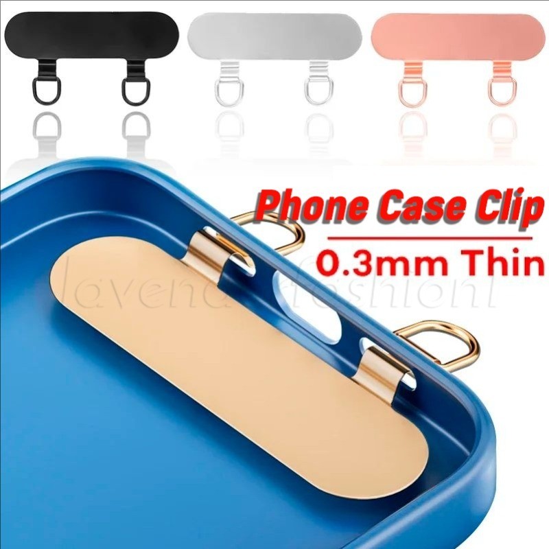Stainless Steel Phone Case Clip - Binaural Cell Phone Tether Patch ...