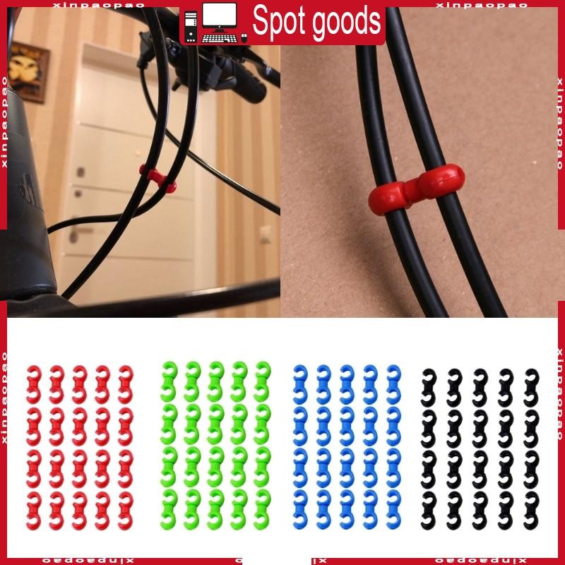 XI 20 Pcs Bike Cable Clasps Bicycles Rotating S-Hook Clips Bike Cable ...