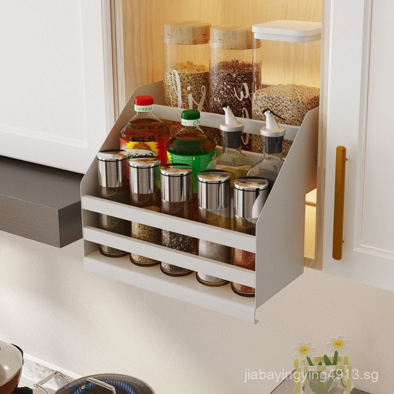 Kitchen Cabinet Wall Cupboard Inner Rotating Drop-down Storage Rack ...