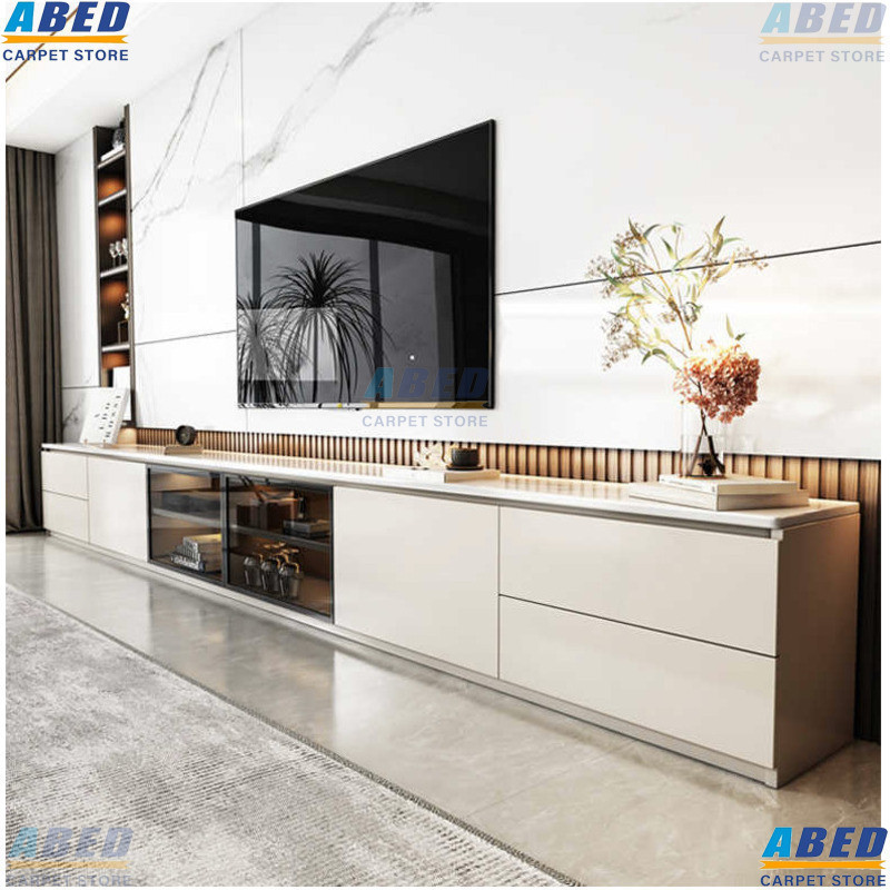 Rock Slab Tv Cabinet Floor-standing Type Tv Cabinet Integrated Storage ...