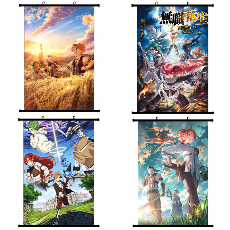 Jobless Reincarnation Anime Scroll Paintings HD Fabric Two-Dimensional ...