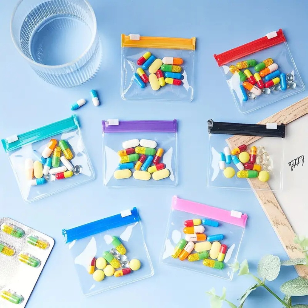 7pcs Food Grade Medicine Dispensing Bag Portable Medication Medicine ...