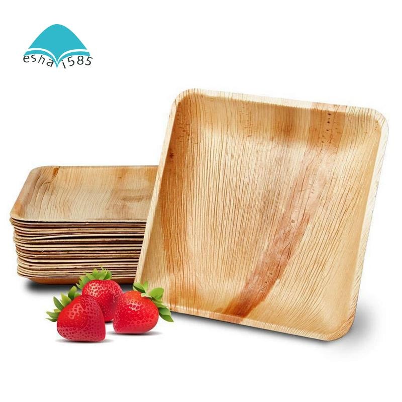 25 Disposable Palm Leaf Plates, 8inch(20cm) , Eco Friendly ...