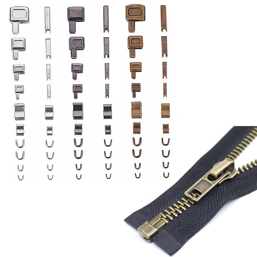 【Ilisland】60Pcs Metal Zipper Latch Slider Retainer #3#5#8#10 Insertion ...