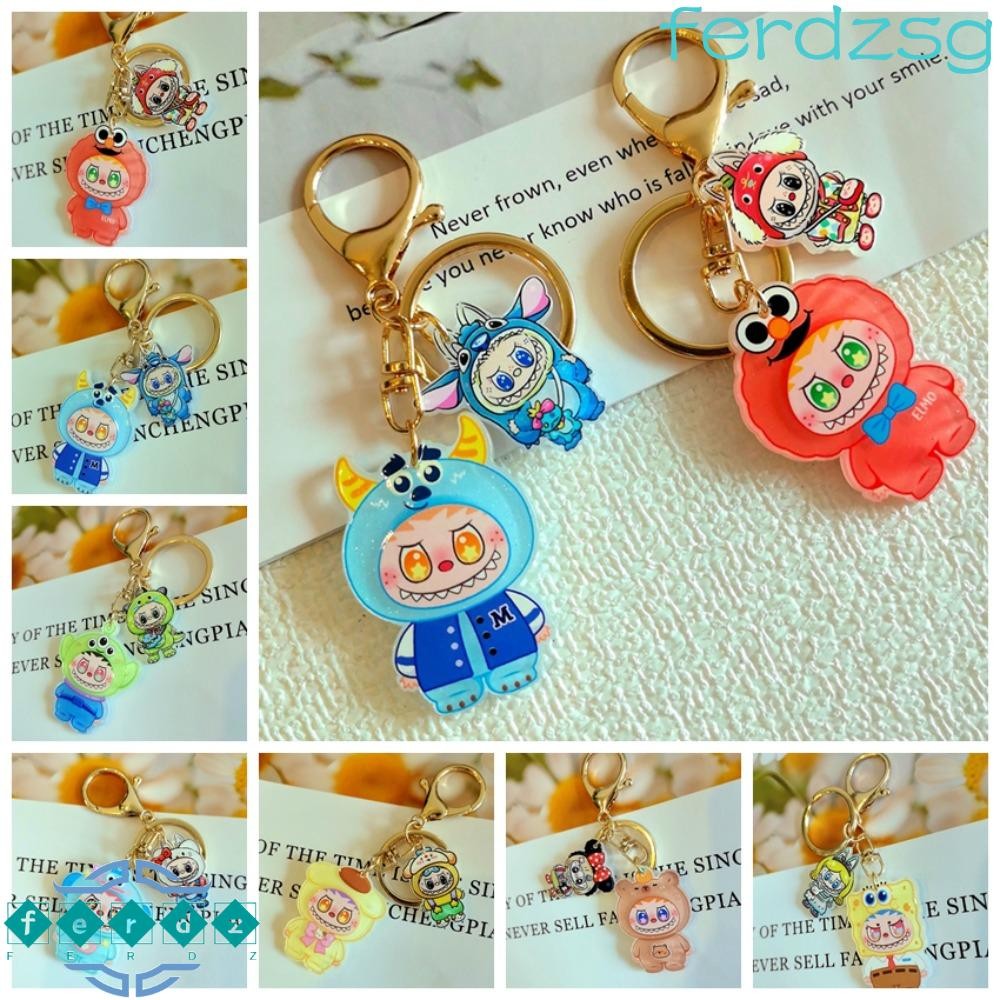 JENNIFERDZSG Kuromi Labubu Acrylic Pendant, Funny Kitty Cartoon Labubu ...