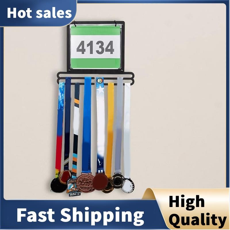 Medal Display Wall Mounted Medal Hanger Running Bib and Medal Holder ...