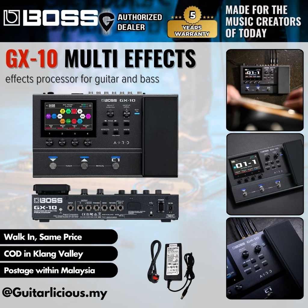 New Release BOSS GX-10 Guitar Effects Processor For Guitar and Bass ( GX 10 / GX10 ) | Shopee ...