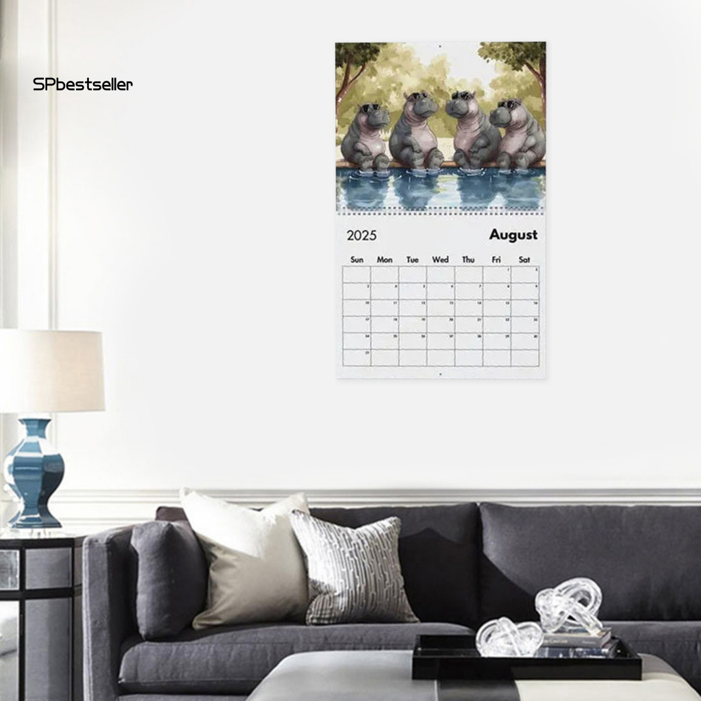 Sp Mu Deng Calendar Charming Animal Illustration Calendar 2025 Cute ...