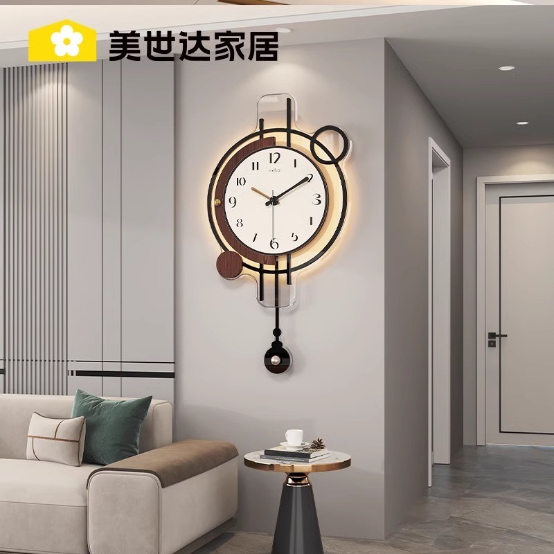 Modern Wall Clock for Living Room,Large Decorative Wall Clock with ...