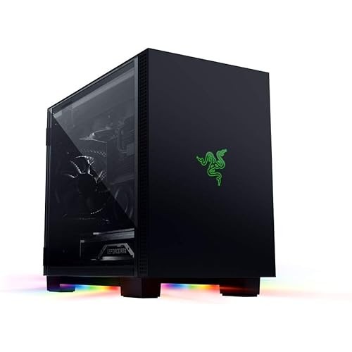 Razer Tomahawk Mini-ITX Mini Tower Type Gaming PC Case Tempered Glass ...