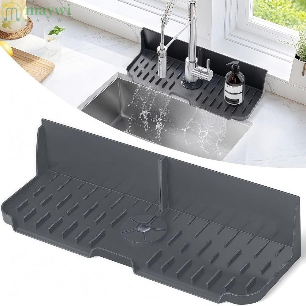 MAYWI Faucet Mat, 5° Bevel Splash-proof Sink Splash Guard, General ...