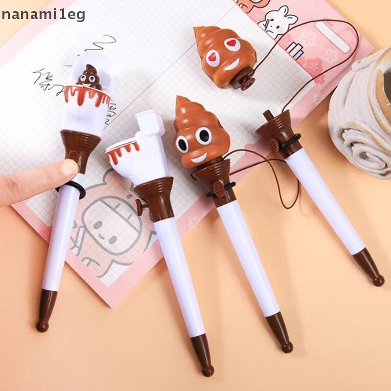 New Cute Funny Cartoon Toilet Poop Ballpoint Pen 0.7mm Black Ink Ball ...