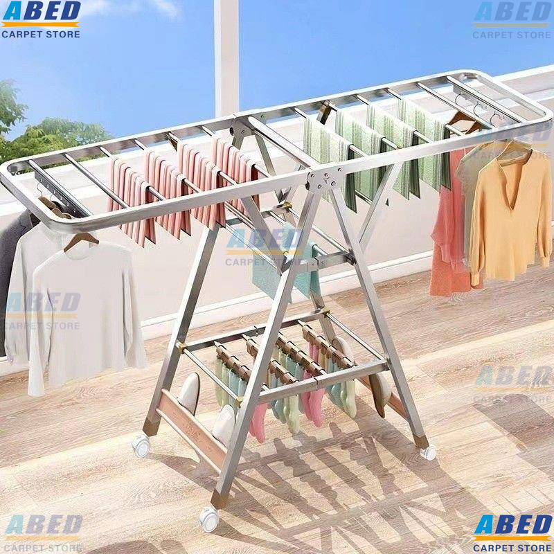 Collapsible Drying Laundry Foldable Multipurpose Clothes Airer Rack ...