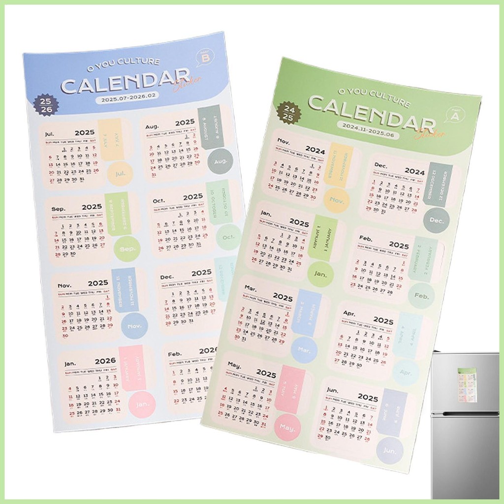 2025 Calendar Index Sticker Schedule Calendar Planner Sticker Clear ...