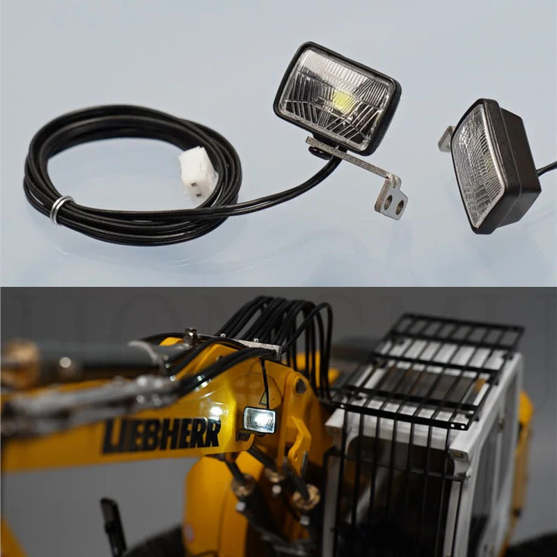 RC Model Hydraulic Excavator Big Arm Spotlight LED Headlight for 1/12 1 ...