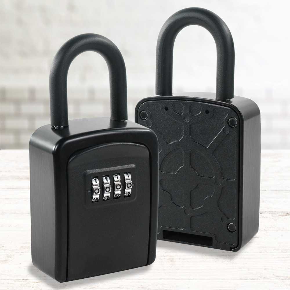 KANSHPKANSHP MOOL Safety Lock Box Metal Safe Box 4 Digit Password ...