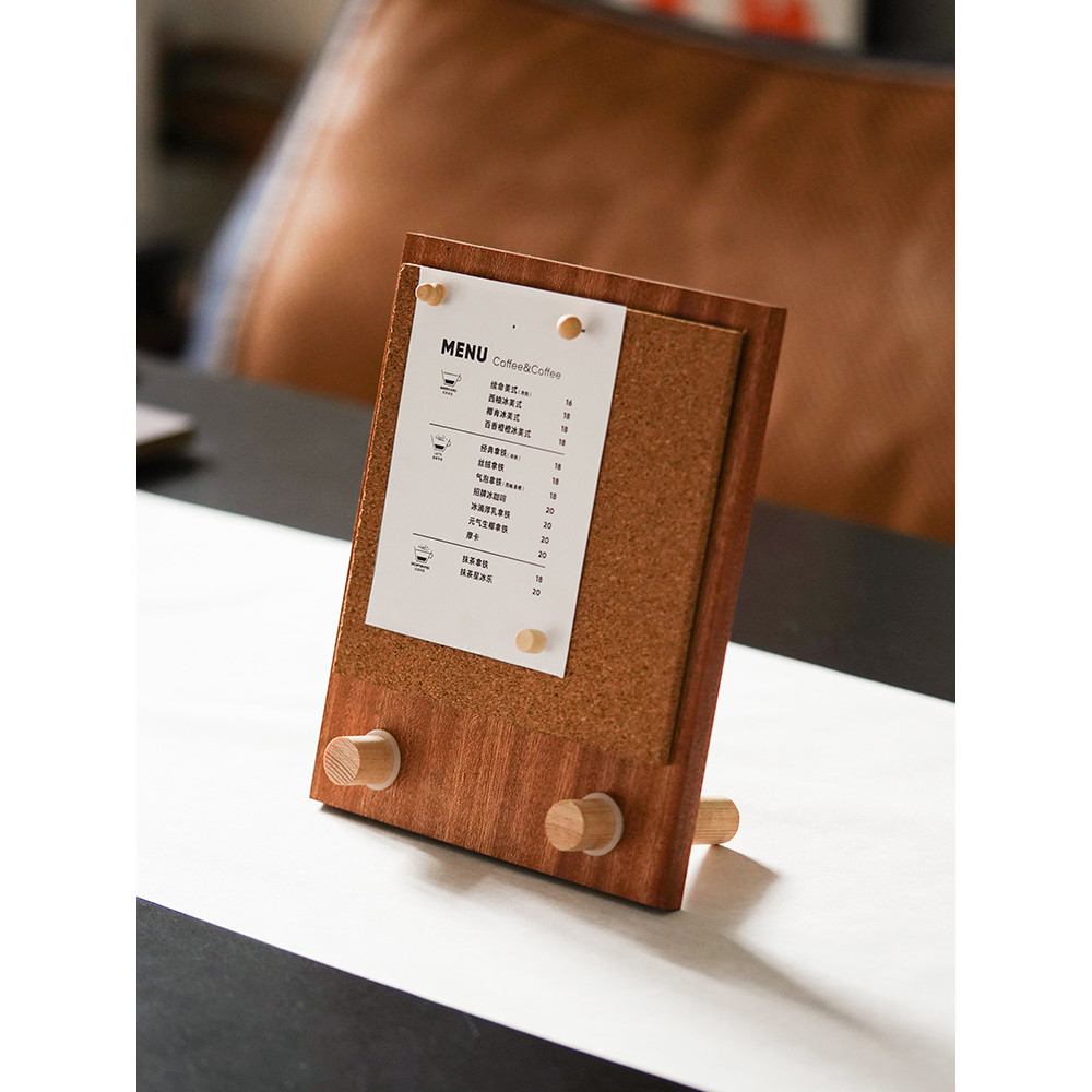 Desktop Cork Message Board Wooden Desk Note Board Vertical Memo Notice ...