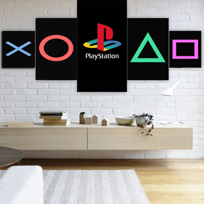 DL25 Playstation Logo Multipanel Wall Poster | Shopee Singapore