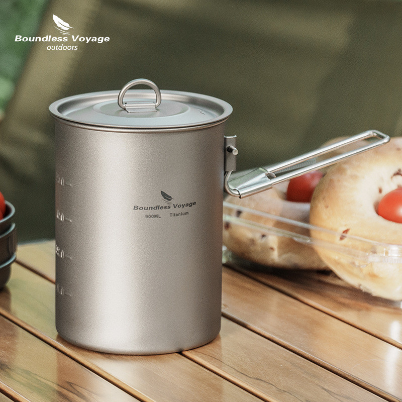 Pure Titanium Mini Cooking Pot Outdoor Camping Titanium Bowl Titanium ...