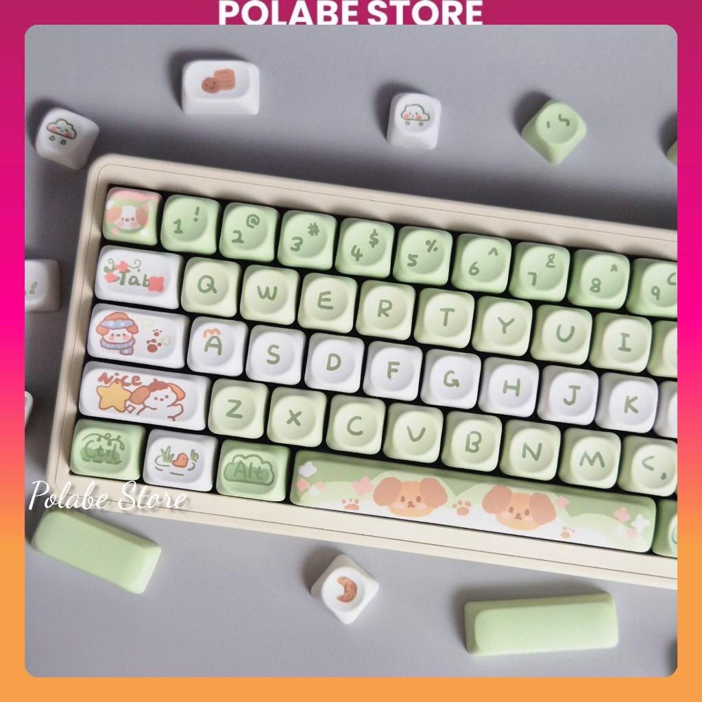 Keycap MOA Yellow Shiba Matcha Dog profile PBT mechanical keyboard ...