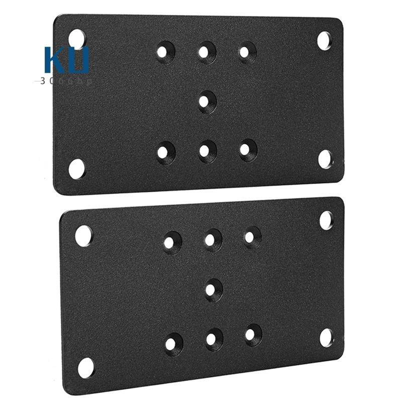 2 Piece Heavy Duty Patio Column Base Plate Fence Column Base Black ...