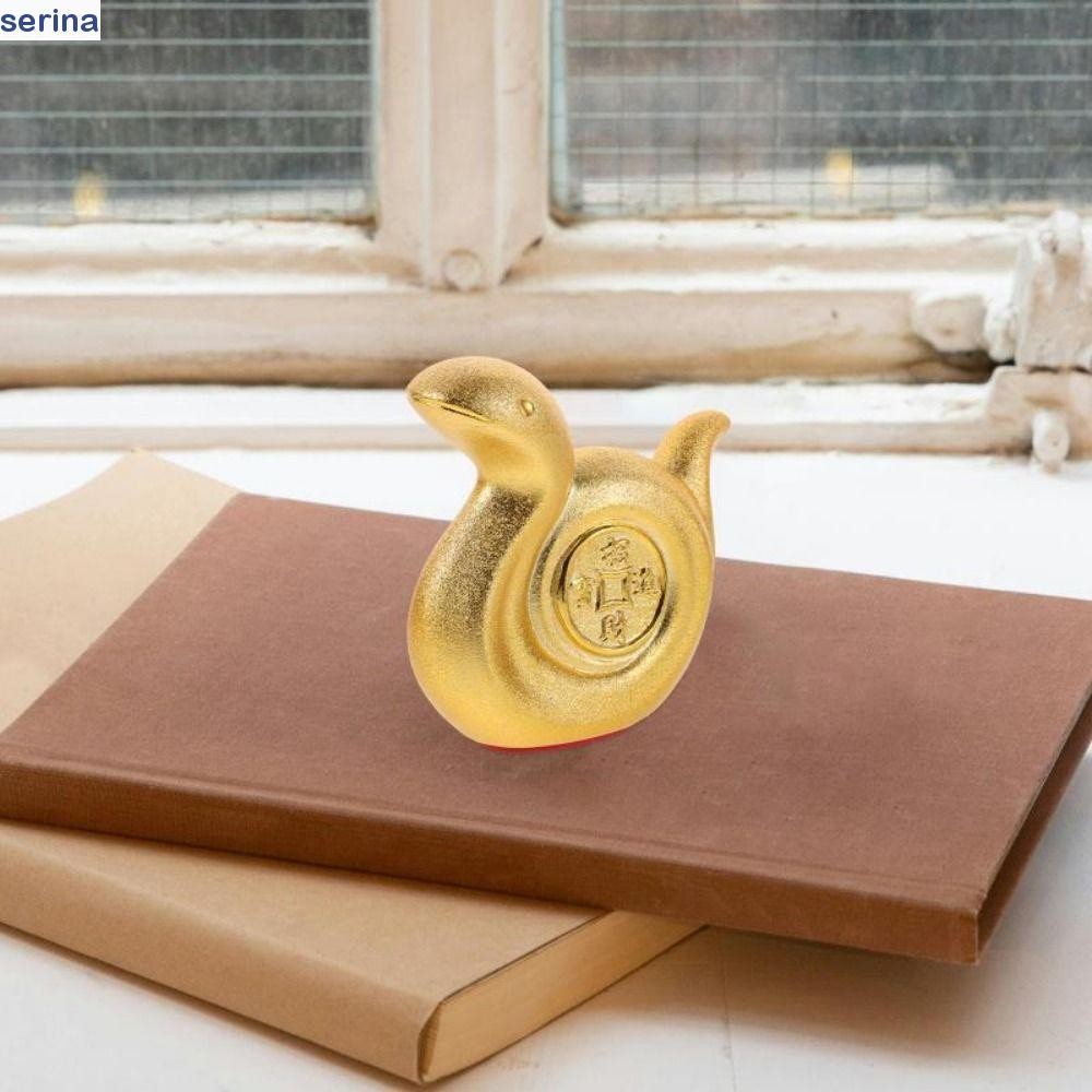 SERINA Golden Snake Piggy Bank, Cartoon Cute Snake Year Ornaments ...