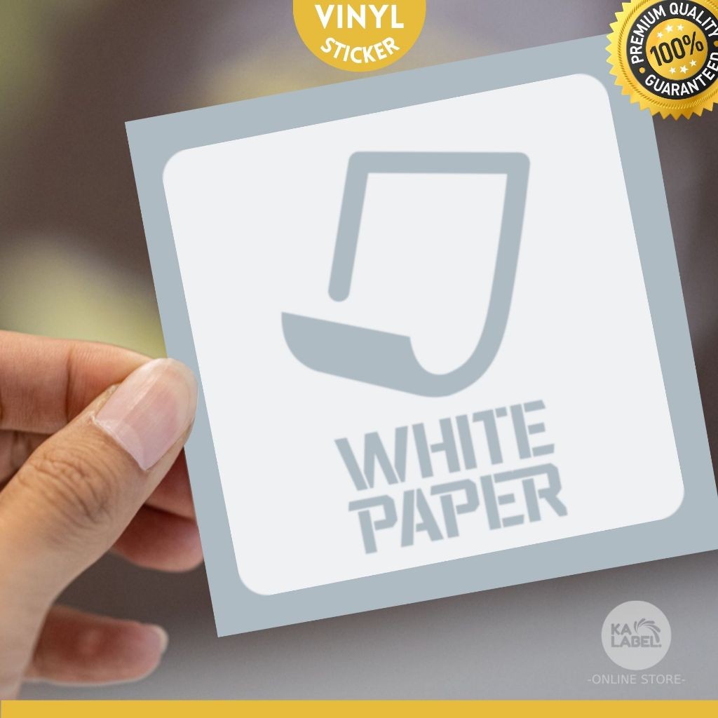 White Paper - Vinyl Decal Sticker for Wheelie Bin / Dustbin / Recycle ...
