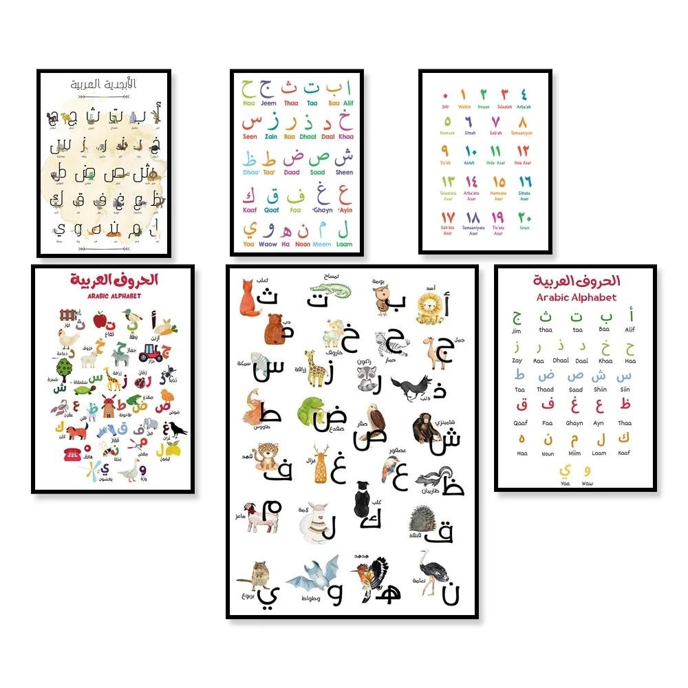 Arabic Alphabet Posters Animal Alphabets Kids Room Educational Home ...