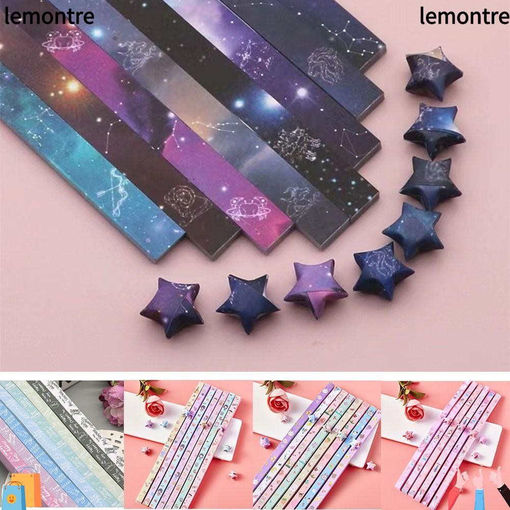 LEMONTRE 540 Sheets Star Origami Paper, Art Craft Colorful Star Paper ...