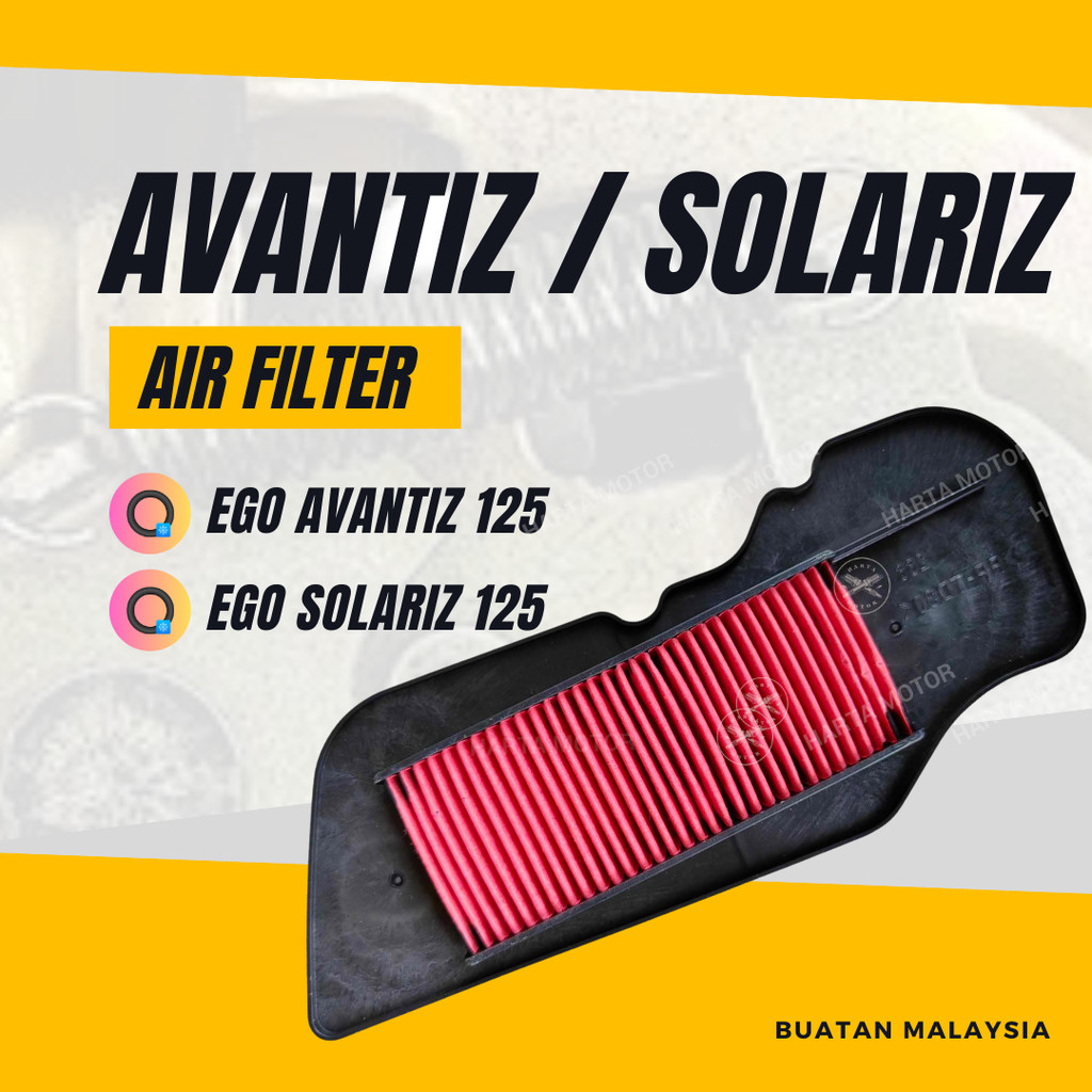 AVANTIZ 125 AIR FILTER - EGO SOLARIZ 125 SOLARIS AVANTIS ELEMENT KOTAK ...