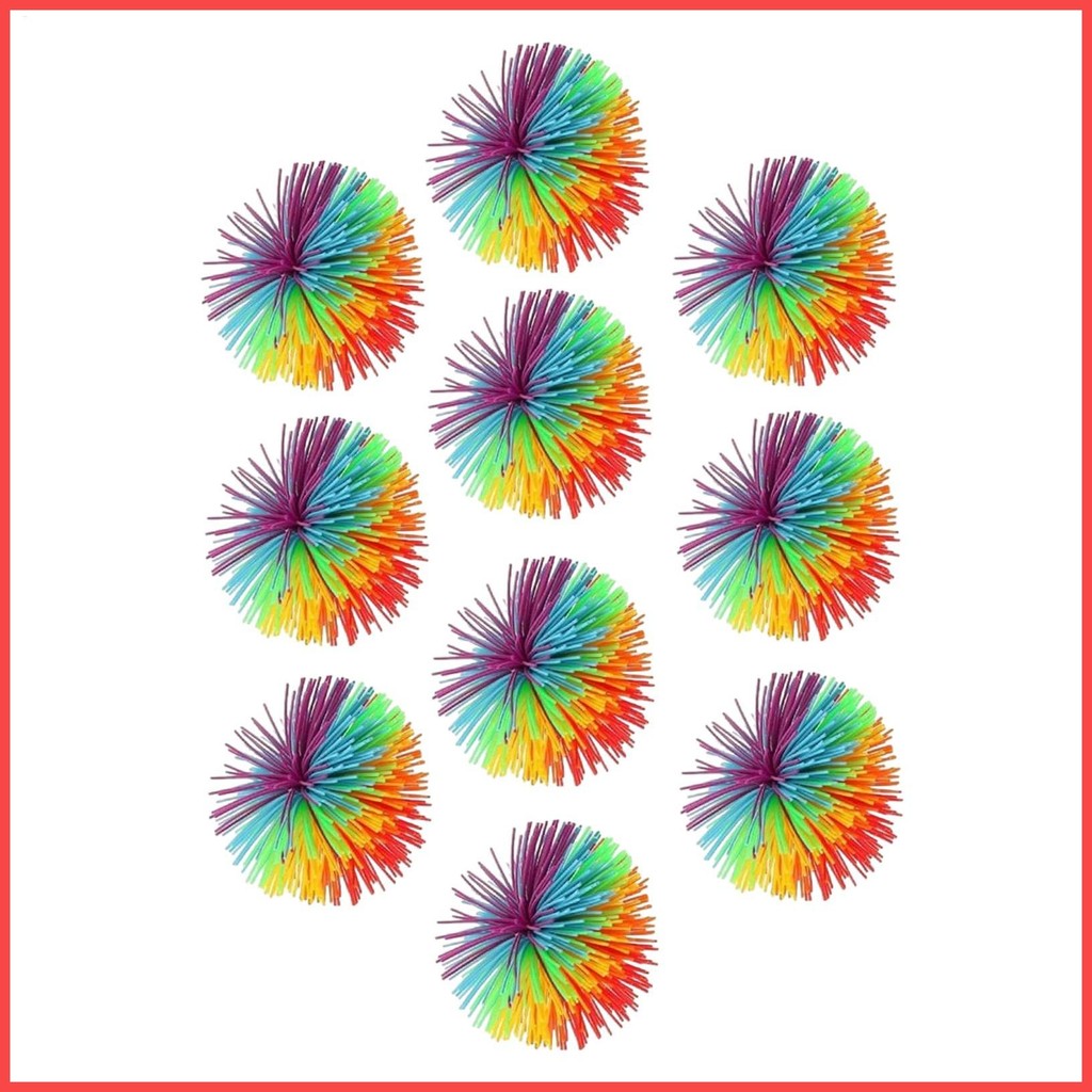 Sensory Balls 10X Silicone Spiky Balls for Kids Pom Bouncy Squeeze ...