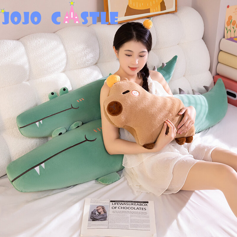 JOJO CASTLE Cute Capybara Crocodile Plush Pillow Simulation Capibara ...