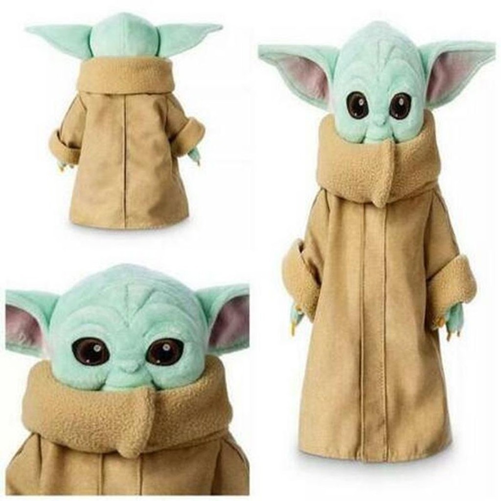 25CM Baby Yoda Plush Toy Master The Mandalorian Force Stuffed Doll Kids ...