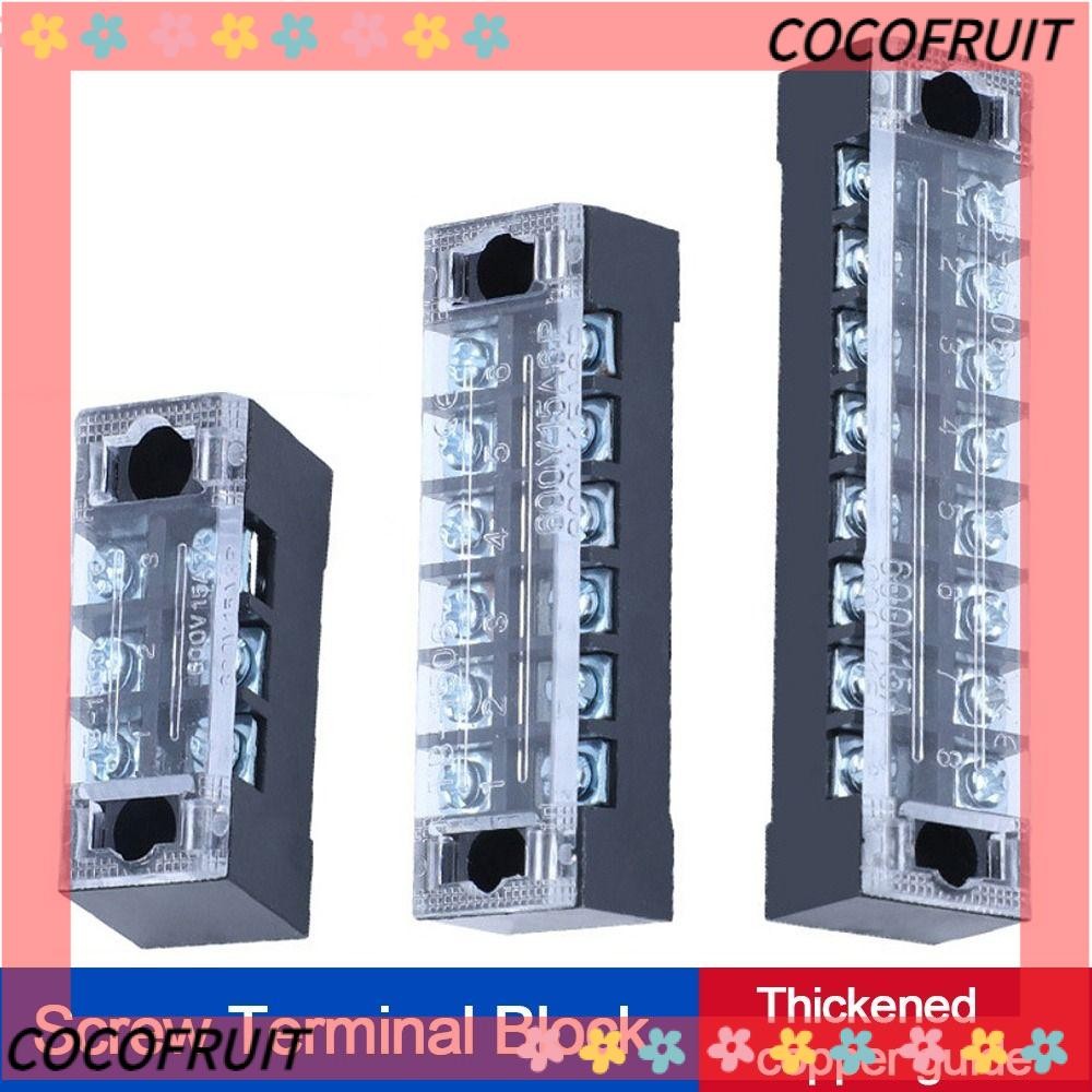 COCOFRUIT Strip Block Terminal, With Screws Dual Row Terminal Block ...