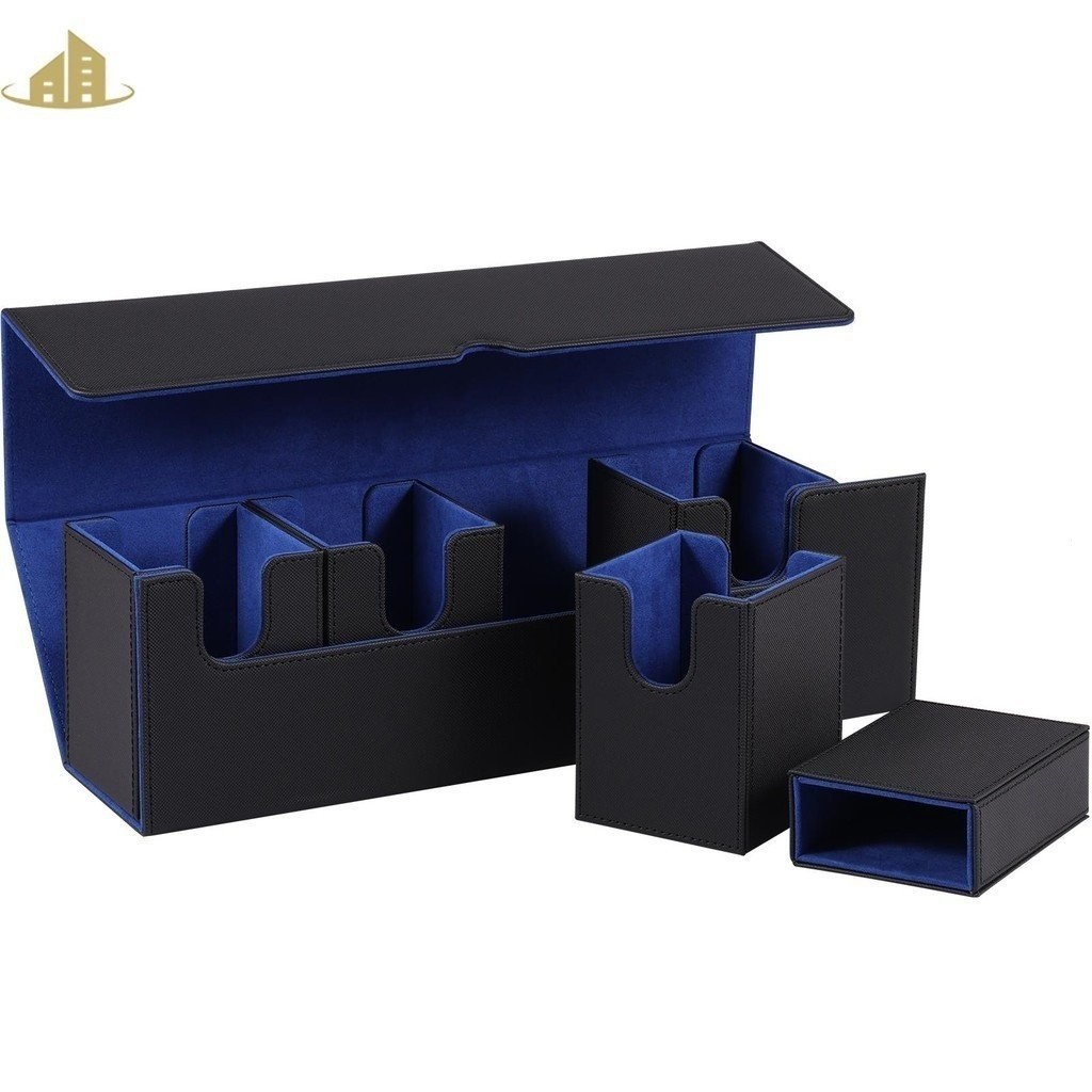 Deck Box 5 in 1 PU Card Deck Box with Dice Tray and 4 Card Deck Cases ...