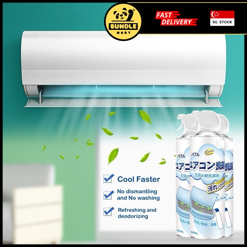 (BundleMart) 500ml Air Conditioner Cleaner Spray Cleaning Foam Cleaning ...