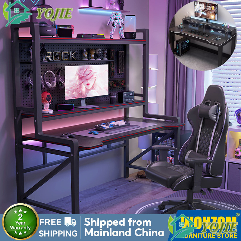 WONZOM New upgrade Carbon Fibre Computer Table Gaming Table Office ...