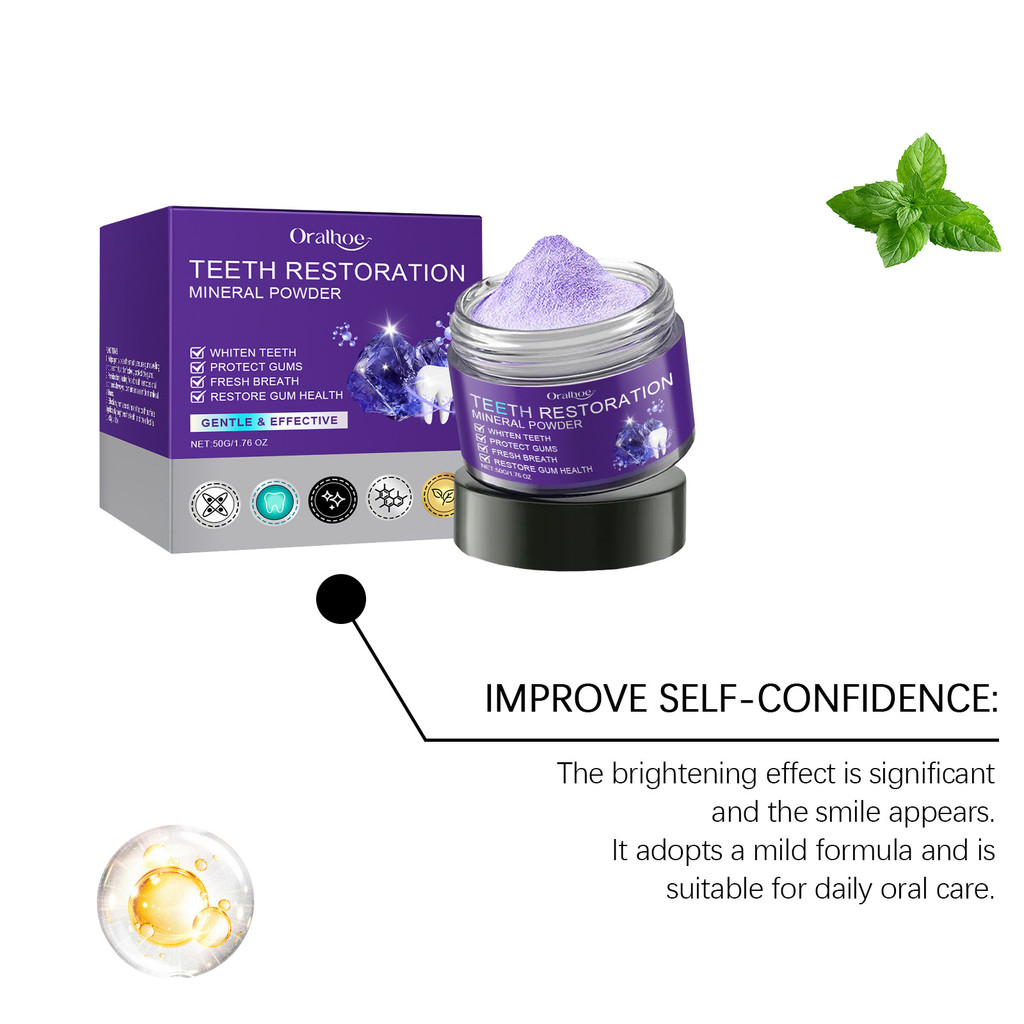 Teeth Restoration Mineral Powder,Mineral Tooth Powder,Effective in ...