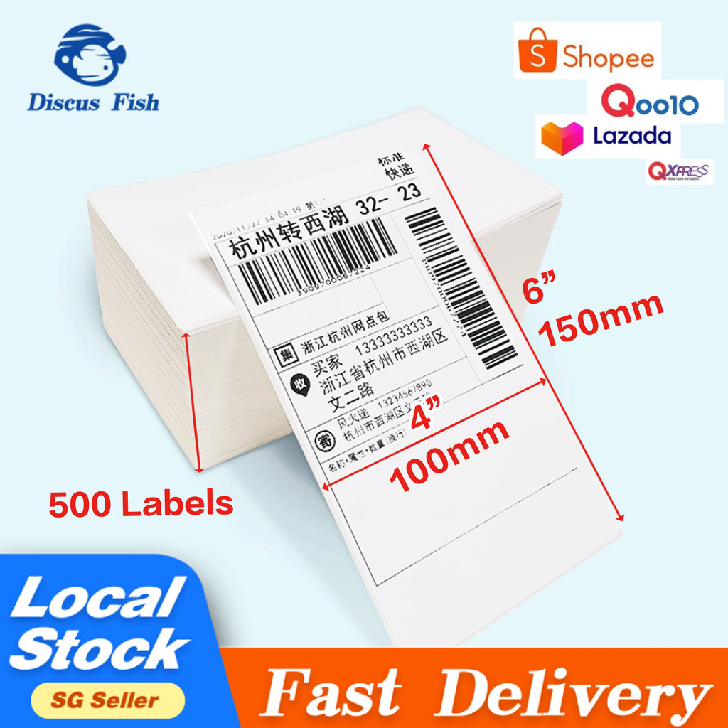 [Local seller]Premium A6 100x150mm 76x130mm thermal label for Thermal ...
