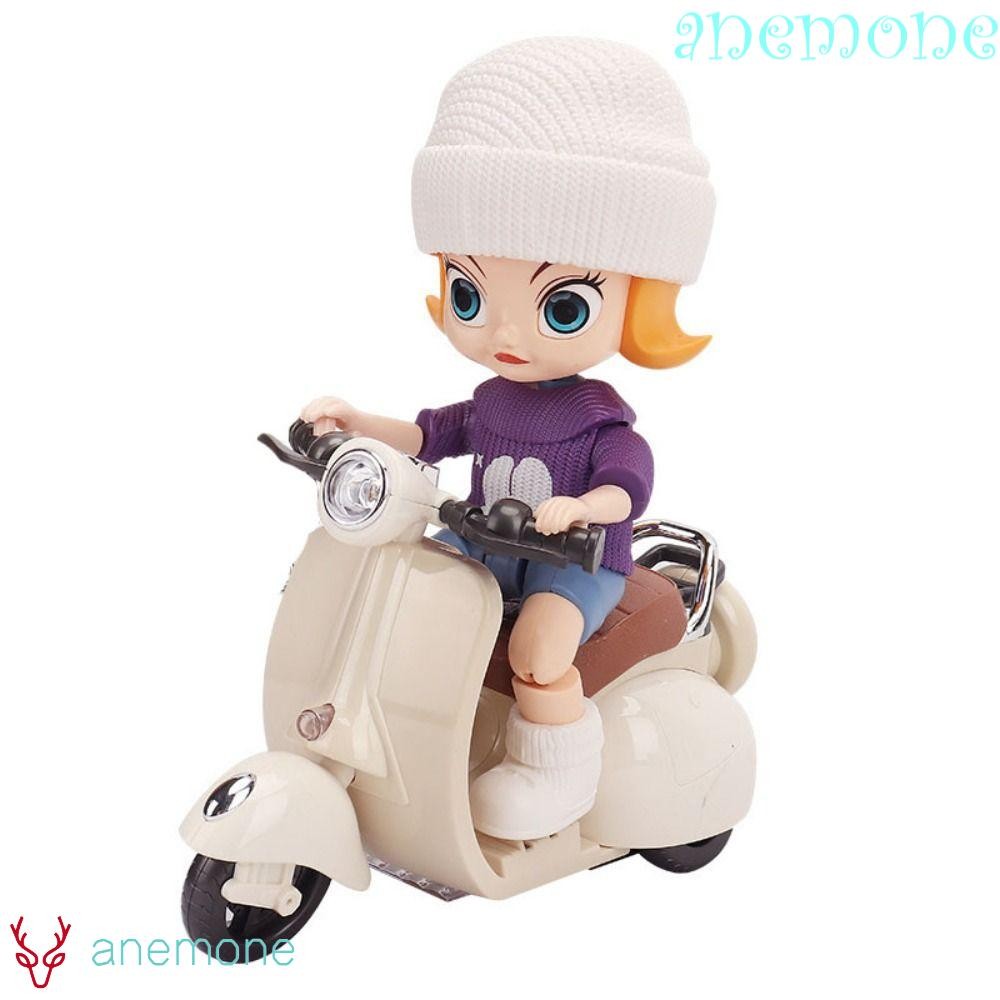 ANEMONE Labubu Motorcycle, Electric Lighting Labubu Doll Toy, Children ...